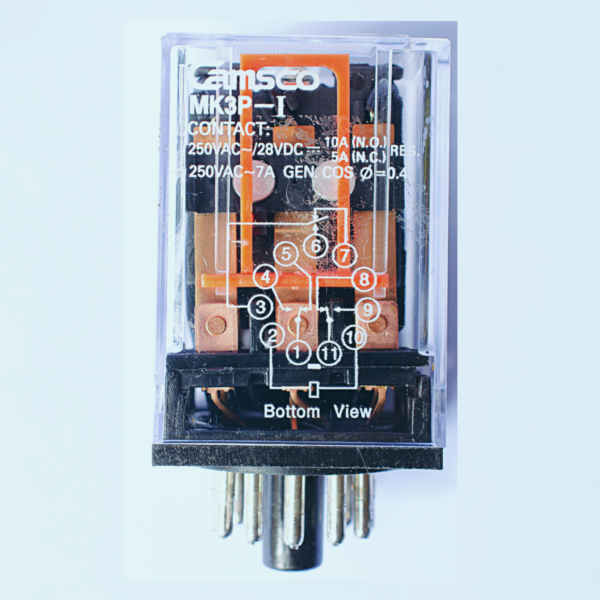 Relay Encapsulado CAMSCO 11 Pines Redondos 3 polos (3NA-3NC) - Gonzaga ...